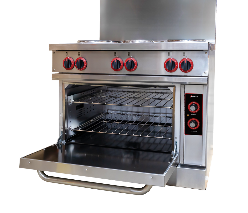 FED - Electric 36" Commercial Range with 6 Burners and Standard Oven ...